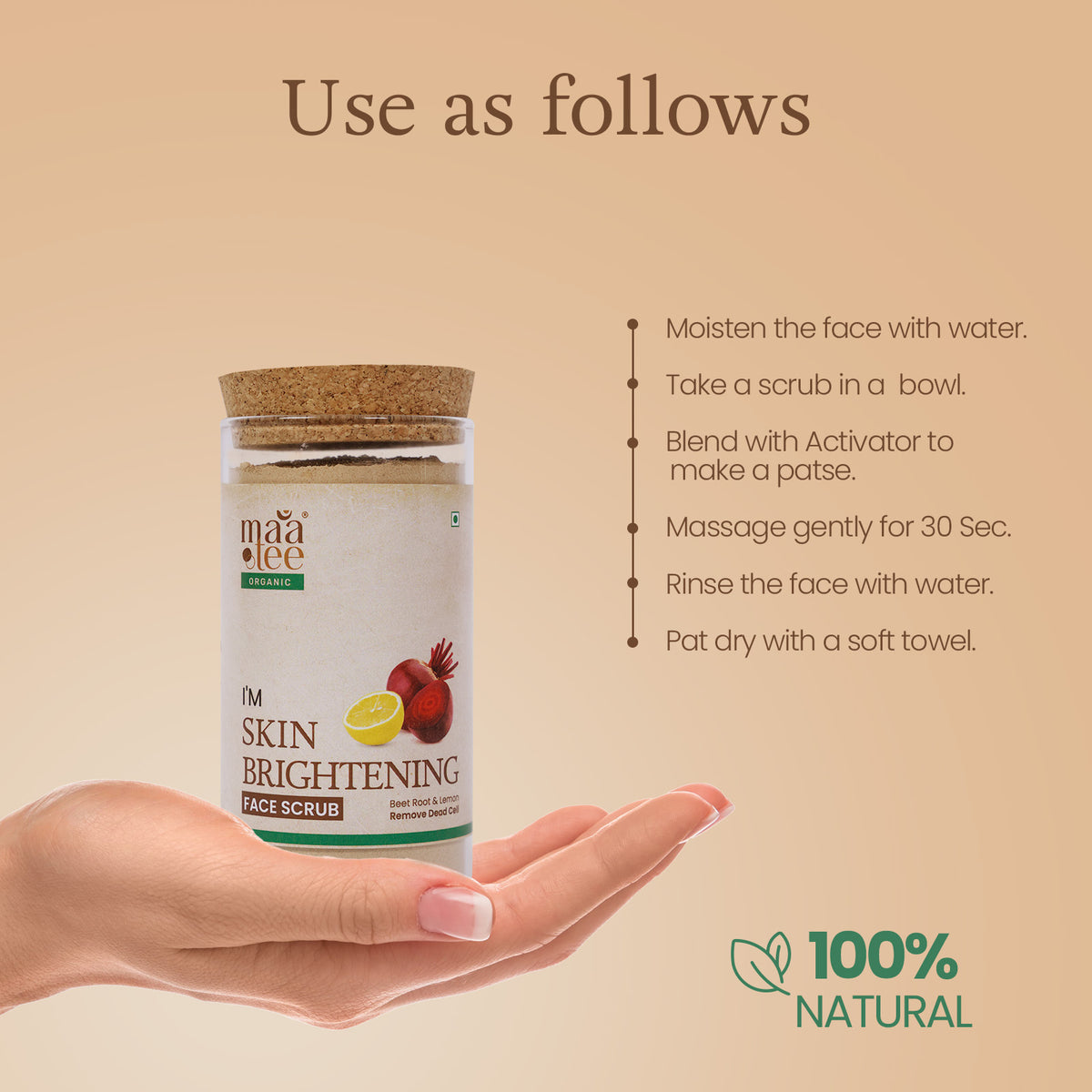 I'm Skin Brightening Face Scrub | Beet Root & Lemon | Remove Dead Cell ...